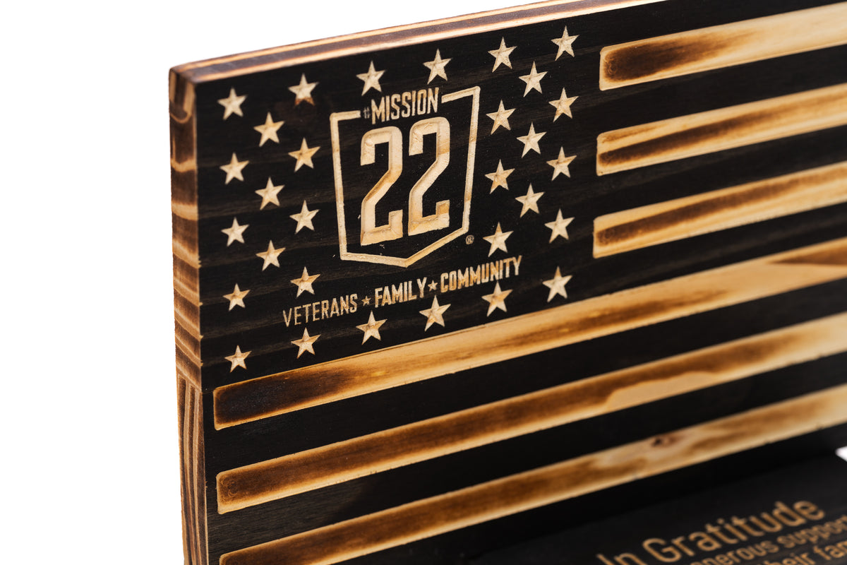 Desktop Wooden Mission 22 Appreciation Flag