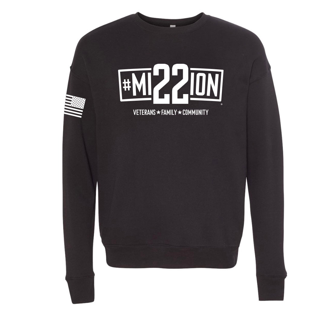Light Weight Crewneck - Black – Mission 22